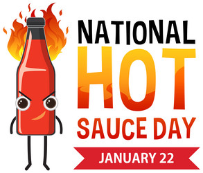 National hot sauce day banner design Royalty Free Vector