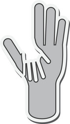 Open hand icon Royalty Free Vector Image - VectorStock