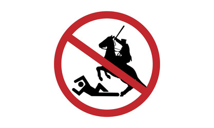 Police brutality sign Royalty Free Vector Image