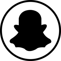 Snapchat logo messenger icon realistic social Vector Image