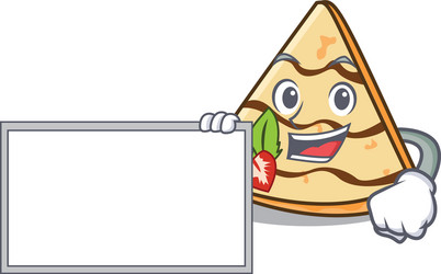 Sweet crepe cartoon with fruit filling Royalty Free Vector