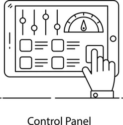 Control panel production Royalty Free Vector Image