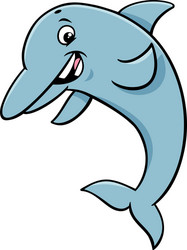 Angry dolphin cartoon Royalty Free Vector Image