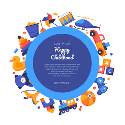 Our child - flat design style banner Royalty Free Vector