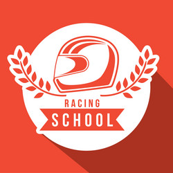 Racing school design Royalty Free Vector Image