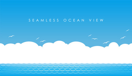 Seamless ocean view background Royalty Free Vector Image