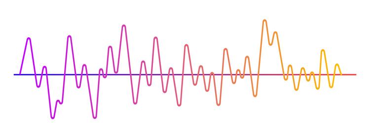 Color wave shape chart sound volume form Vector Image
