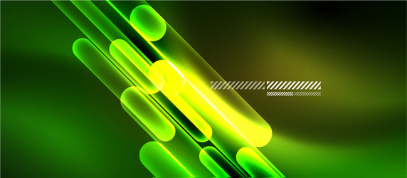 Glass neon block and lines abstract background Vector Image