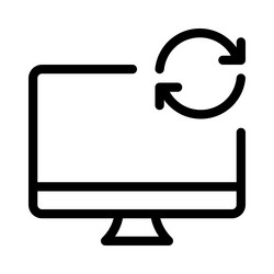 Repeating task or process on desktop computer Vector Image