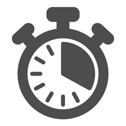 Stopwatch with buttons 20 seconds timer Royalty Free Vector