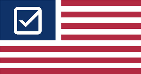 American flag with checkmark symbol instead stars Vector Image