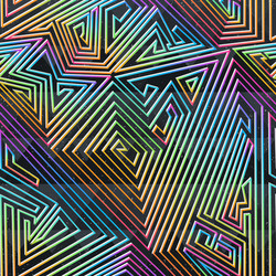 Urban blue maze seamless pattern with grunge Vector Image