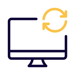 Repeating task or process on desktop computer Vector Image