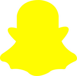 Snapchat logo messenger icon realistic social Vector Image
