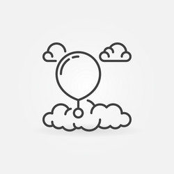 Spy weather balloon flying in clouds concept Vector Image