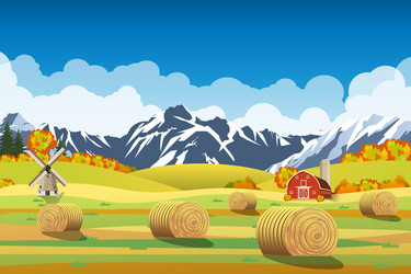Hay bale Royalty Free Vector Image - VectorStock