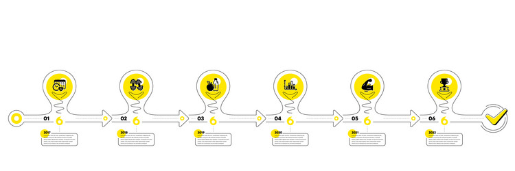 Gym infographic 6 steps timeline sport process Vector Image
