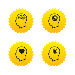 Head with brain icon male human symbols Royalty Free Vector