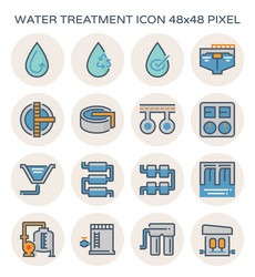 Water treatment icon Royalty Free Vector Image