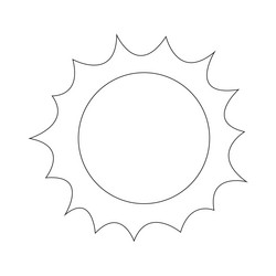 Set of doodle cartoon sun line art Royalty Free Vector Image