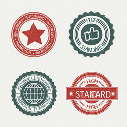 Standard stamp set design Royalty Free Vector Image