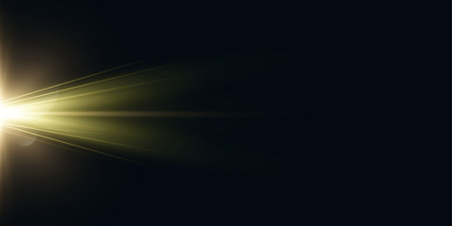 Golden transparent lens flare effect Royalty Free Vector