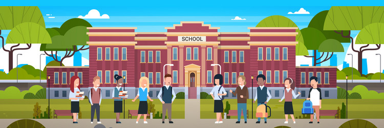 High school cartoon Royalty Free Vector Image - VectorStock
