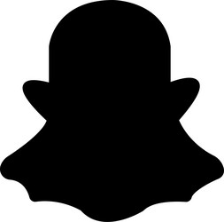 Snapchat logo messenger icon realistic social Vector Image