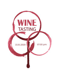 Wine tasting logo with female profile and glass Vector Image