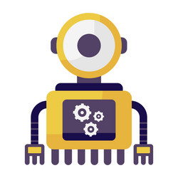 Ai robot process Royalty Free Vector Image - VectorStock