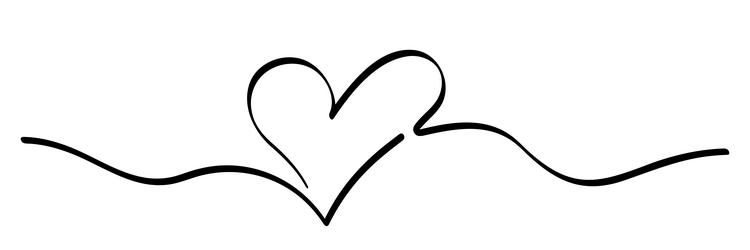 Heartbeat line with heart Royalty Free Vector Image