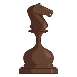 Sideways knight chess piece color Royalty Free Vector Image