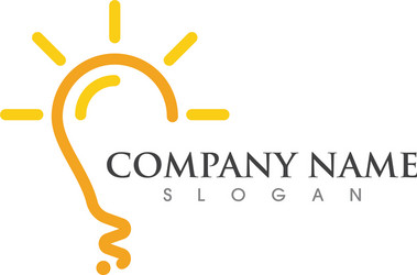 Light bulb symbol logo template Royalty Free Vector Image