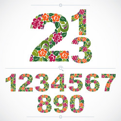 Floral number 7 Royalty Free Vector Image - VectorStock