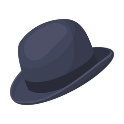 Red bowler hat Royalty Free Vector Image - VectorStock