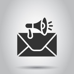 Envelope notification icon in flat style email Vector Image