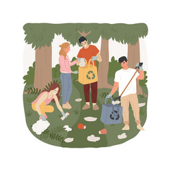 Outdoor clean up isolated cartoon Royalty Free Vector Image