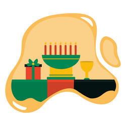 Kwanzaa mishumaa saba Royalty Free Vector Image