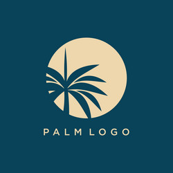 Palm logo design icon with creative idea business Vector Image