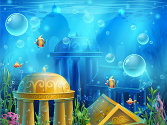 Underwater Ruins Vector Images (over 160)