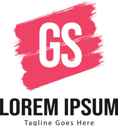 Initial gs logo template with modern frame Vector Image