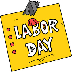 Labor day doctor with a clipboard colored cartoon Vector Image
