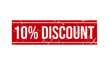 Discount 10 rubber stamp 10 grunge stamp Vector Image