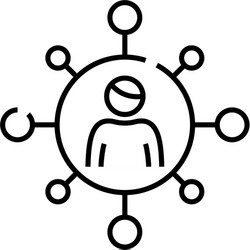 Digital communication line icons collection Vector Image