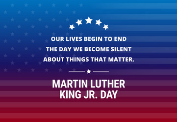 Martin luther king mlk day Royalty Free Vector Image