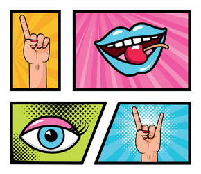 Pop art elements Royalty Free Vector Image - VectorStock