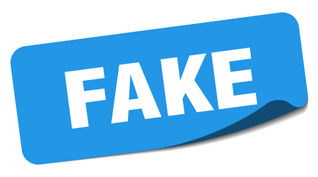 Fake news sticker label Royalty Free Vector Image