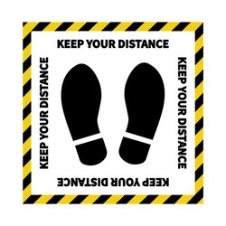 Social distancing signage or floor sticker Vector Image