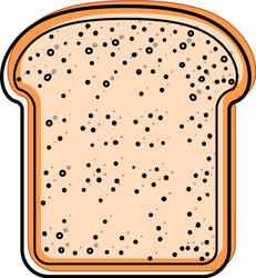 Bread slice pattern in monochrome silhouette Vector Image