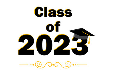 Class off 2023 education concept graduation cap Vector Image